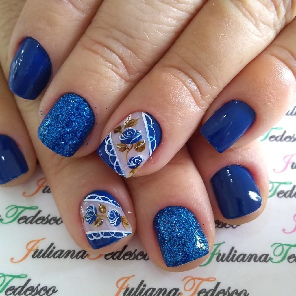 50 Fotos de Unhas Azuis
