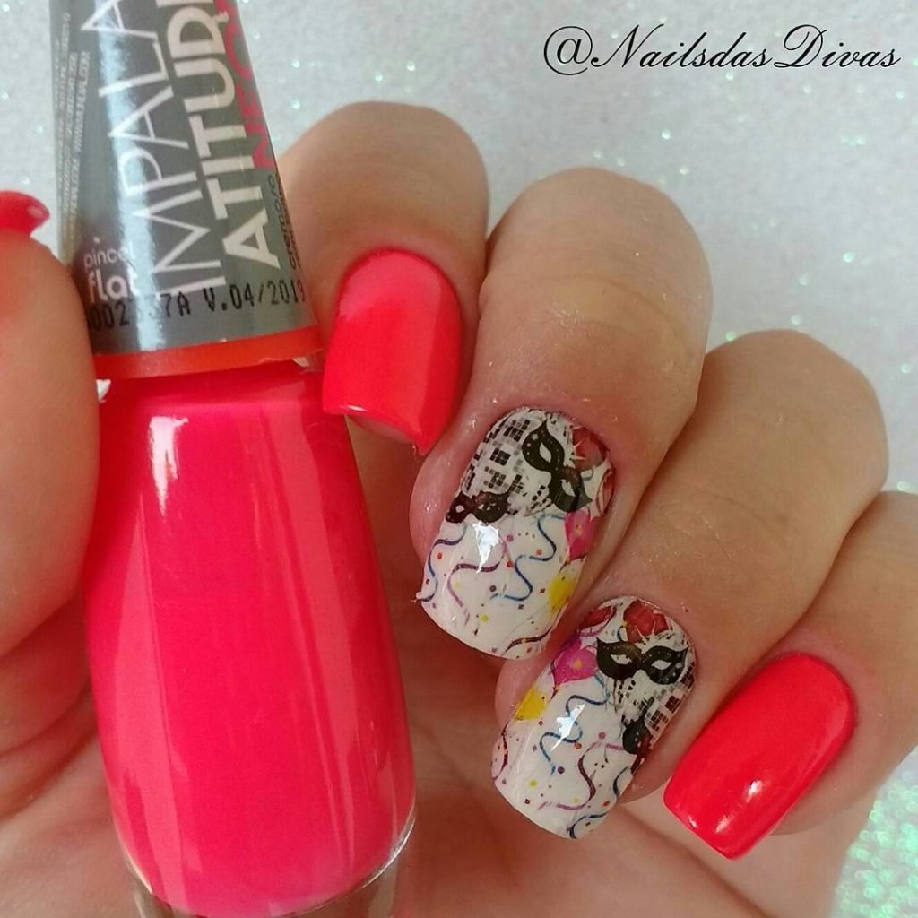 86 Modelos de Unhas de Carnaval