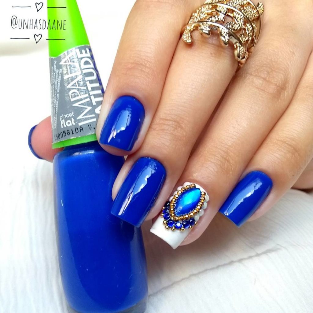 50 Fotos de Unhas Azuis
