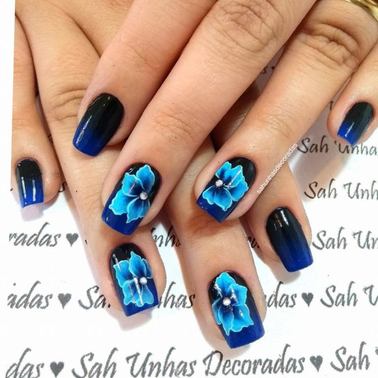 50 Fotos de Unhas Azuis