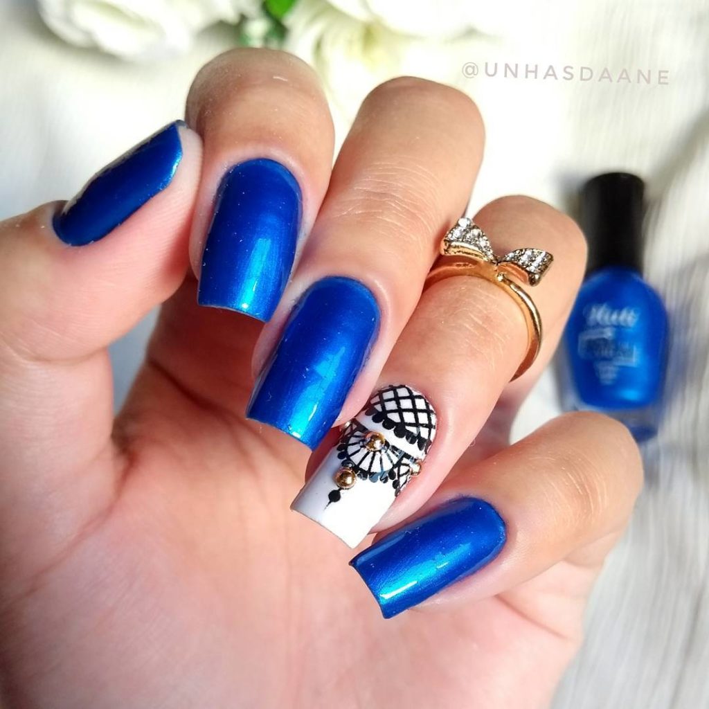 50 Fotos de Unhas Azuis