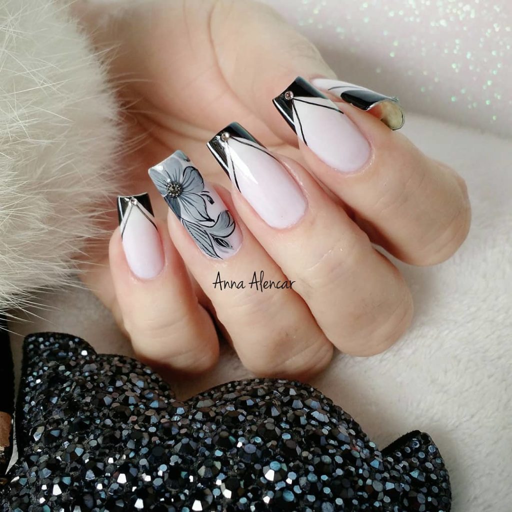 46 Fotos de Unhas decoradas preto e branco