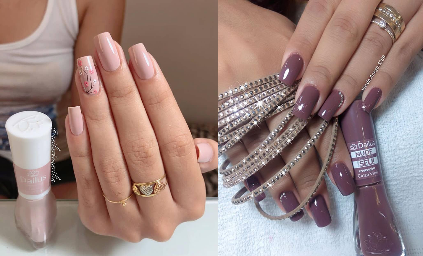 Inspirações de unhas simples e também luxuosas para você usar em ...